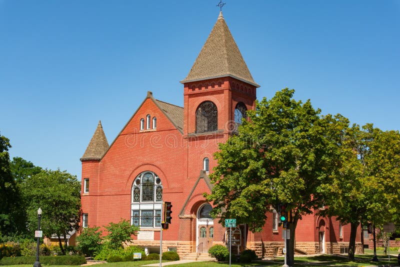 Old brick church stock image. Image of christianity - 228468529