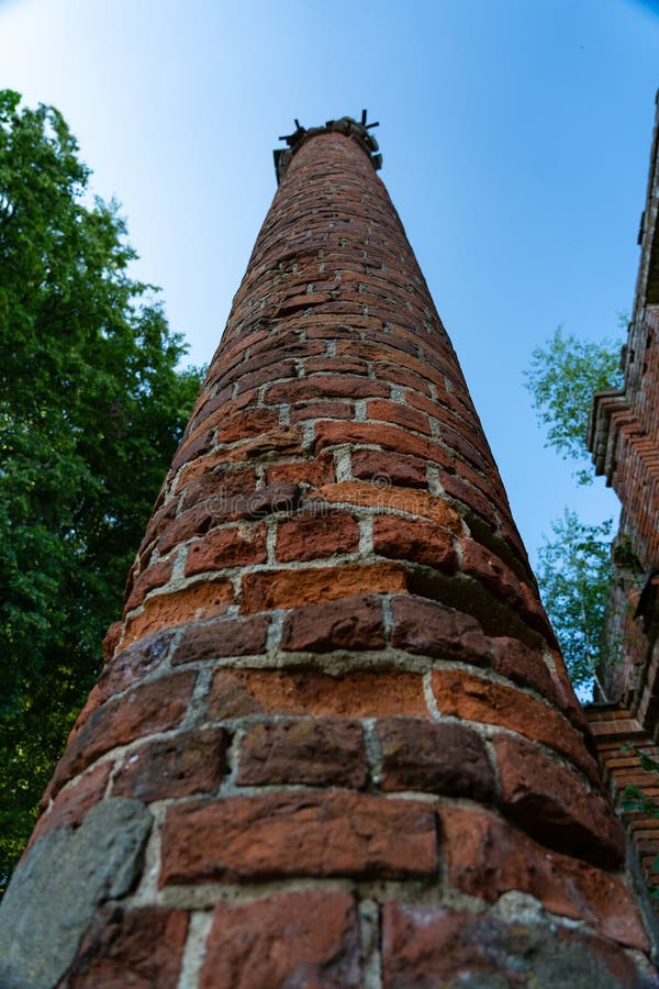 Old, Brick Column, Bottom-up View Stock Image - Image of tourism ...