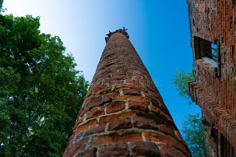 Old, Brick Column, Bottom-up View Stock Image - Image of religion ...