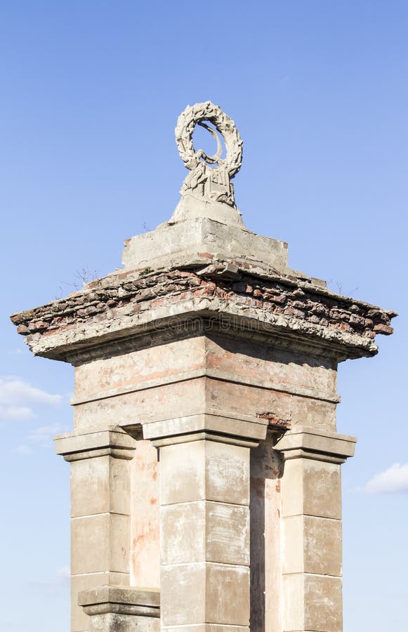 Old brick columns stock photo. Image of construction - 110625202