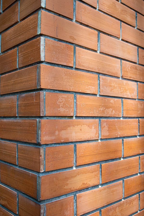 Old Brick Conner Wall Background Stock Photo - Image of copy, concrete ...