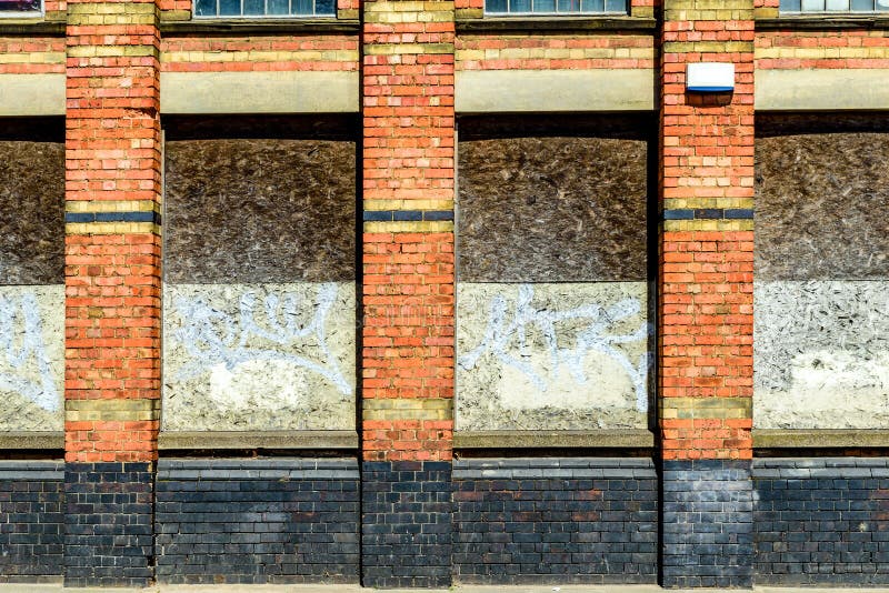Old Brick Factory Building Wall in England Uk Stock Photo - Image of ...