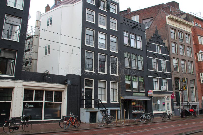 Old Brick Habitations Buildings in Amsterdam - the Netherlands ...