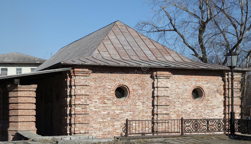 Old Brick House Small Round Windows Stock Photos - Free & Royalty-Free ...