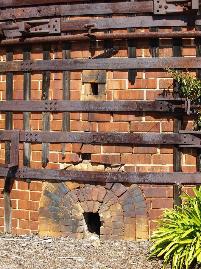 Old brick and metal kiln stock photo. Image of metal - 13429856