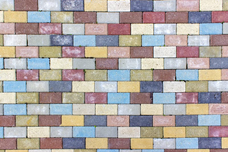 Old Brick Multi-colored Wall of Bricks. Abstract Background. Stock ...