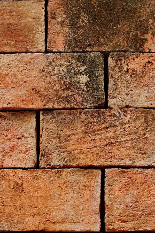 Old Brick Orange Background with Beautiful Nature Stock Photo - Image ...