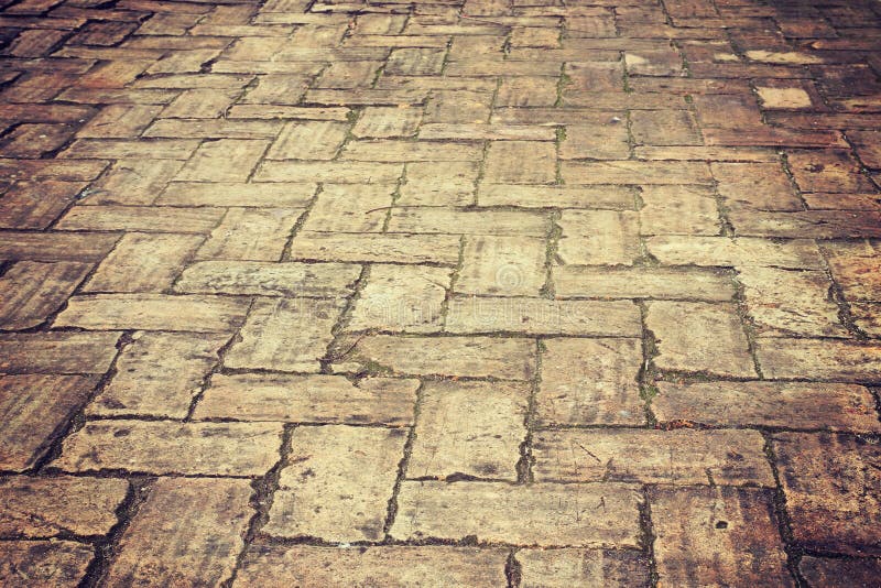 Old brick pathway stock photo. Image of dirty, material - 86425624