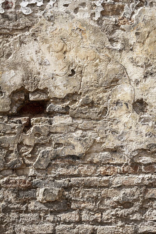 Old Brick and Plaster Wall Texture Background Stock Photo - Image of ...