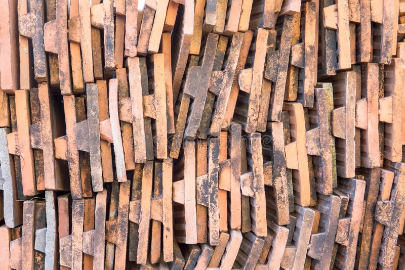 Old brick roof tiles stock image. Image of brick, attic - 48863749