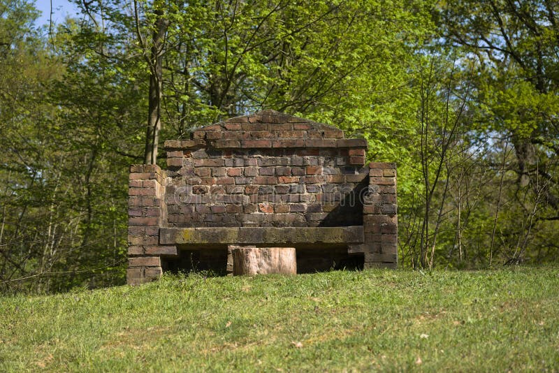 The Old Brick Shop is Located in a Clearing in the Forest Stock Photo ...