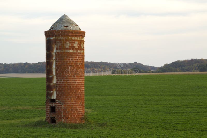 Old Brick Silo stock image. Image of autumn, countryside - 22398413