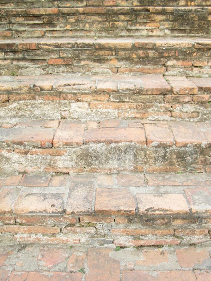 Old brick stair for stupa stock photo. Image of texture - 74332738