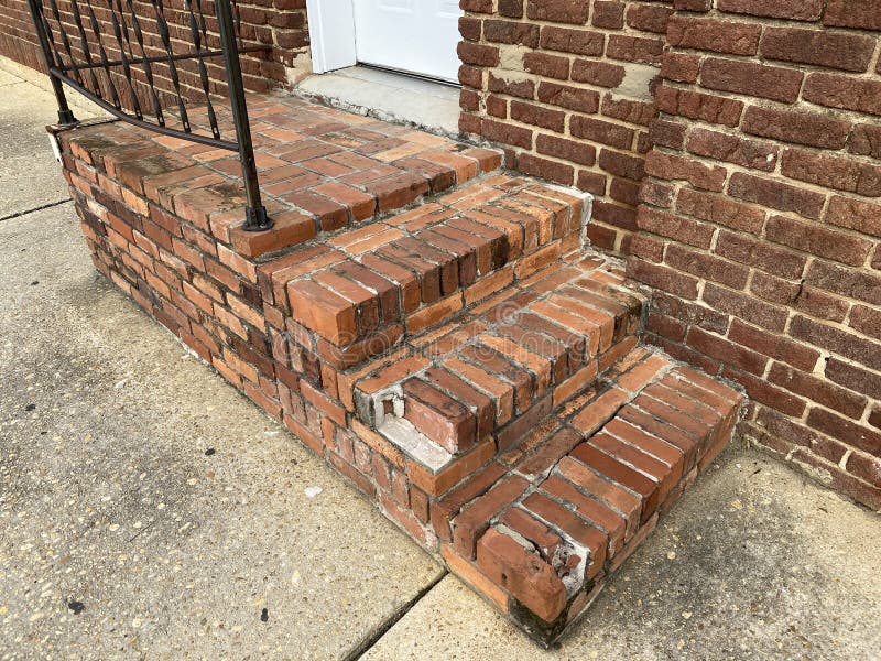 Alley Entrance Backside of Brick Building Stock Photo - Image of post ...