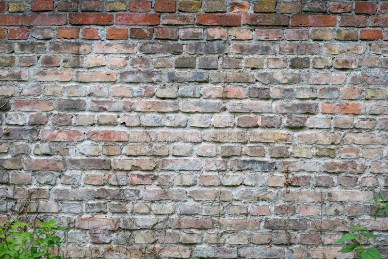 Old Brick Stone Wall Background Stock Photo - Image of faded, concrete ...
