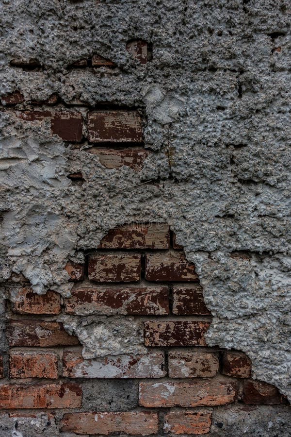 The Old Brick and Stone Wall with Plaster Stock Image - Image of ...