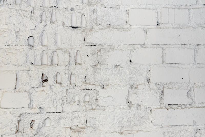 Old Brick Textured Surface of White Dirty Color Stock Photo - Image of ...
