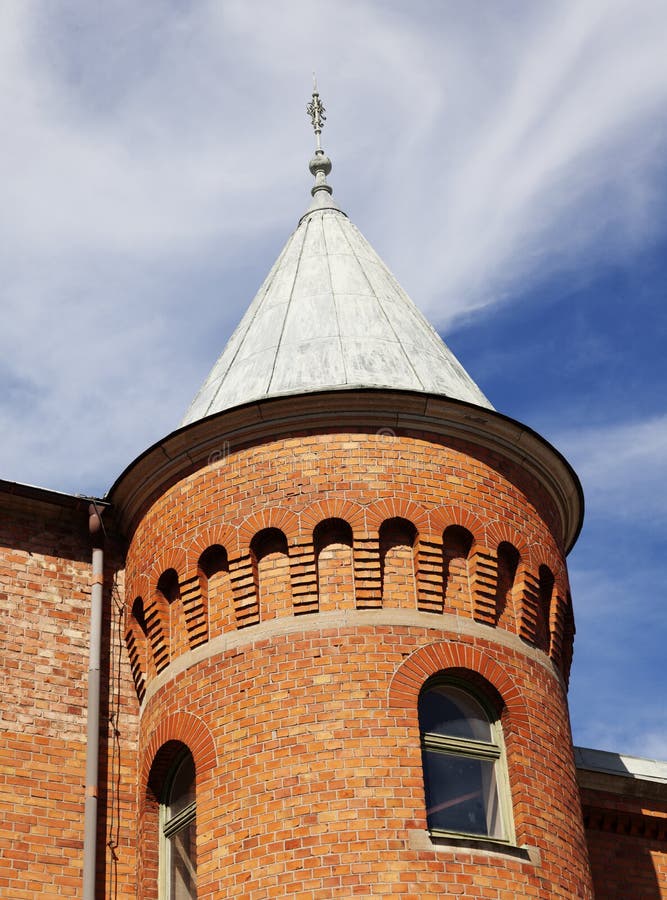 Old Brick Tower in Umea City Center Stock Photo - Image of brick ...
