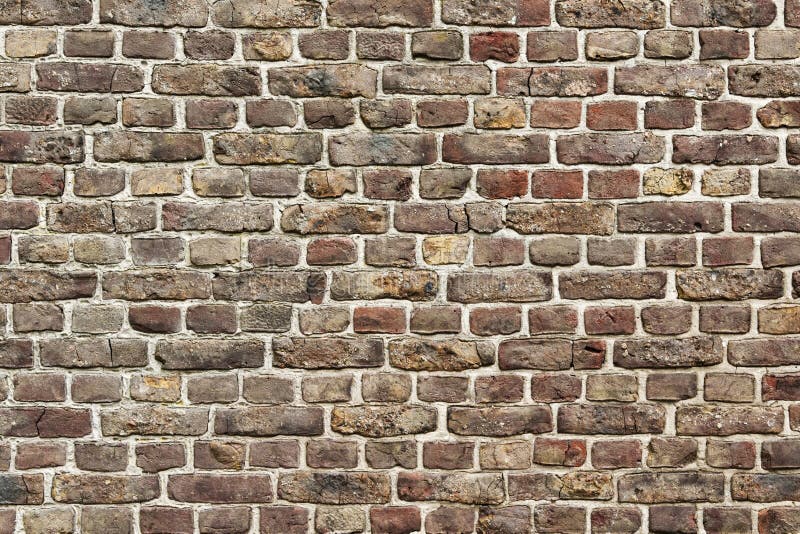 Old Worn Down Brick Wall stock image. Image of clay, peeling - 19826519
