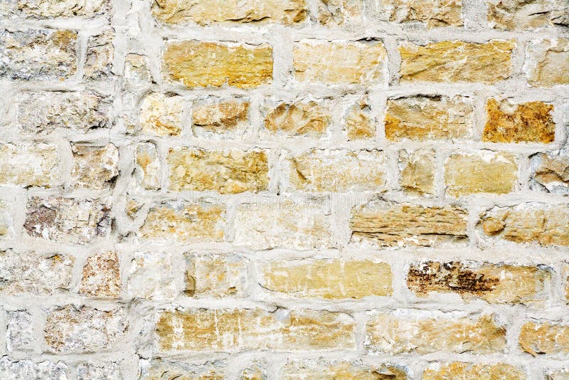 Old Limestone Brick Wall Fragment Stock Photo - Image of background ...