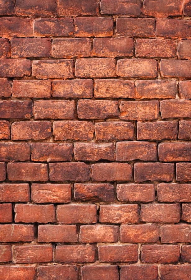Detailed Old Red Brick Wall Background Texture Stock Photo - Image of ...