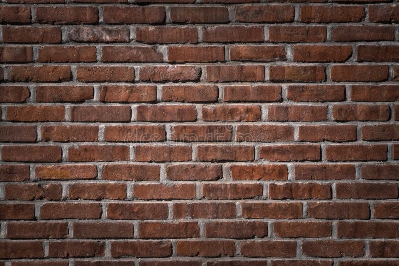 Old Brick Wall Background Dark Night Texture Flat Front View Stock ...