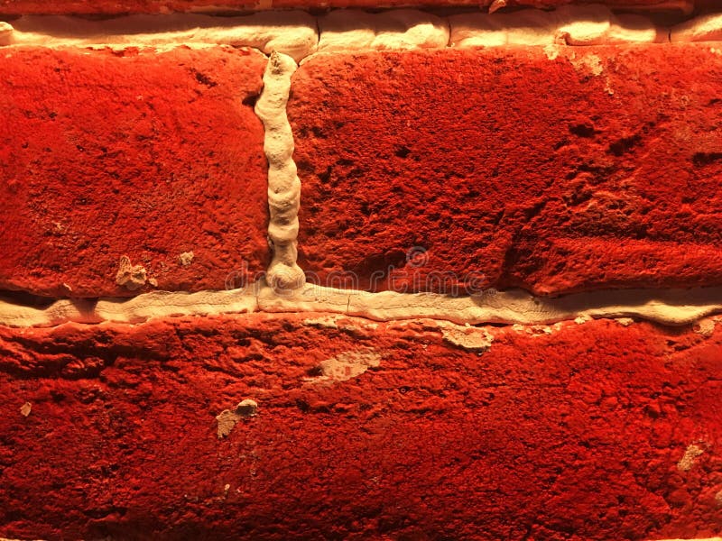 Old Brick Wall Backlit by Neon Lamps Stock Photo - Image of business ...