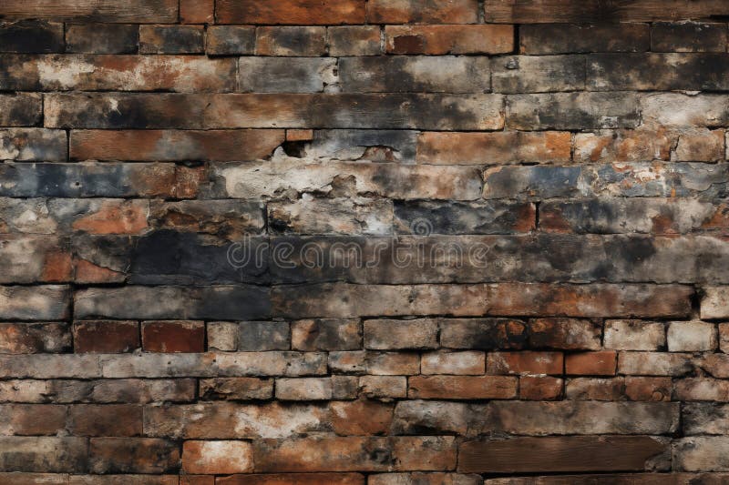Old Brick Wall Brown Color for Background or Texture Stock Illustration ...