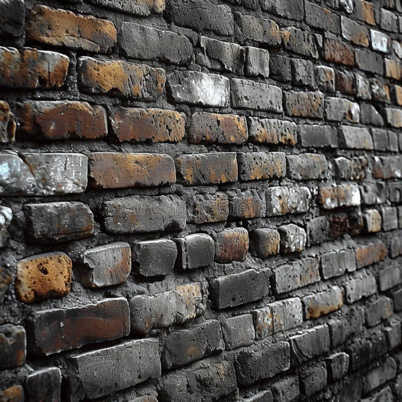 Old Brick Wall Built with Weathered Stone Material, Displaying ...