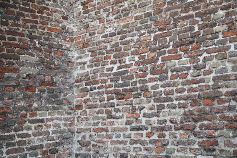Old brick wall corner stock image. Image of material - 94965981