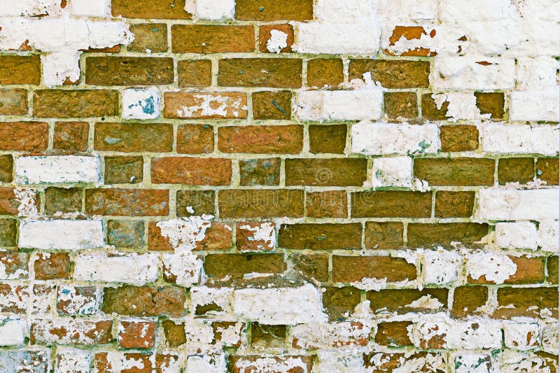 An Old Brick Wall with Cracks and Scratches. a Battered Wall with the ...