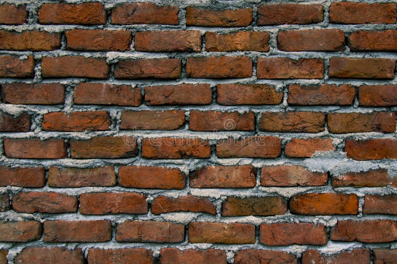 Old Brick Wall with Cracks and Scratches. Horizontal Wide Brickwall ...