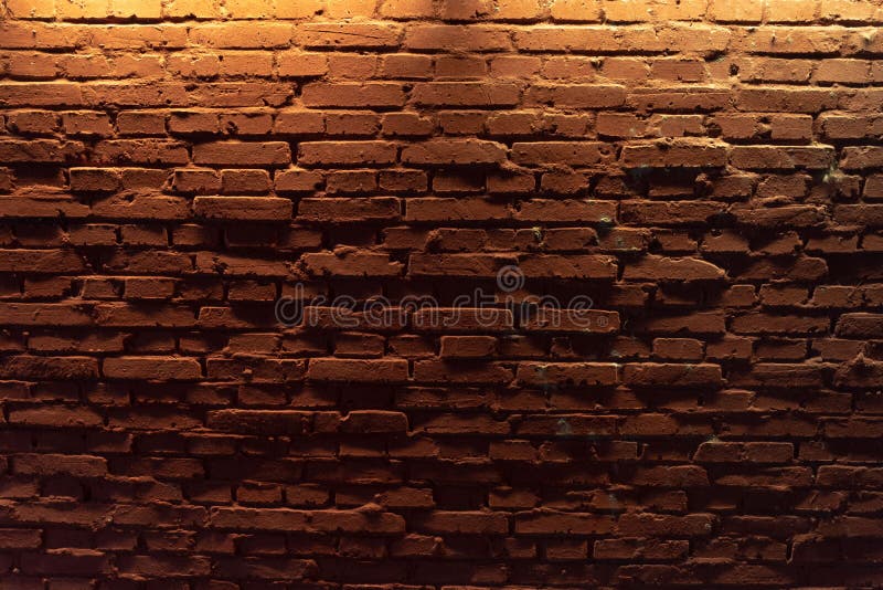 Old Brick Wall Enlightened from Above Stock Photo - Image of surface ...