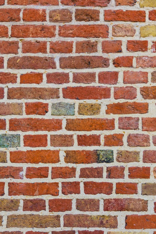 Old Brick Wall with Multi-colored Bricks Stock Image - Image of vintage ...