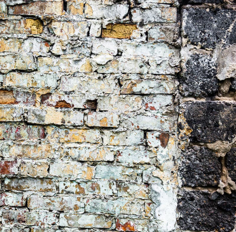 The Old Brick Wall with Rich Texture Stock Photo - Image of grungy ...