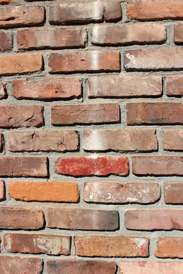 Old Brick Wall with Several Colors of Brick Showcasing Craftsmanship of ...