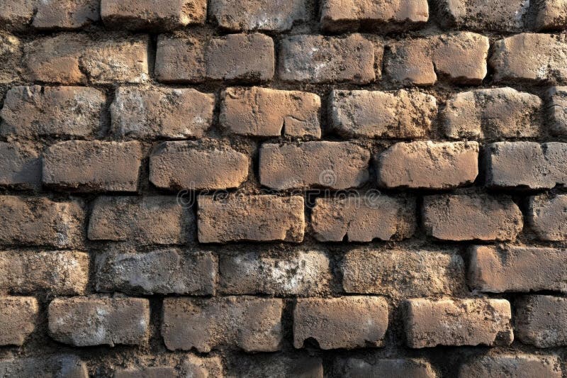 Old Brick Wall Shows Weathering and Decay with Rustic Texture. Old Wall ...