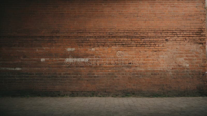 Old Brick Wall on the Side View Stock Illustration - Illustration of ...
