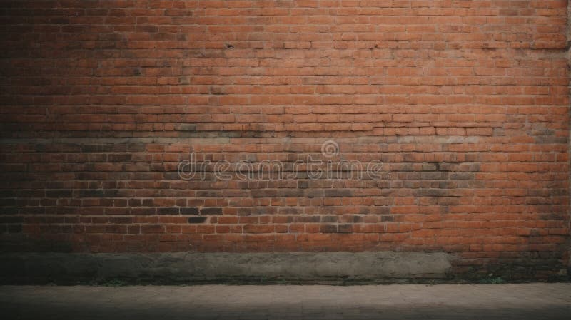 Old Brick Wall on the Side View Stock Illustration - Illustration of ...