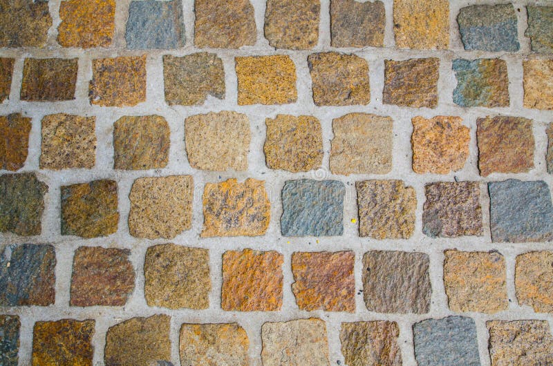 Old Brick Wall in the Square Pattern. Stock Image - Image of antique ...