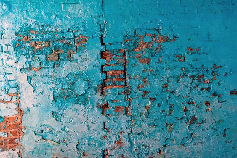 Old Brick Wall Texture Background with Worn Off Paint Stock Photo ...