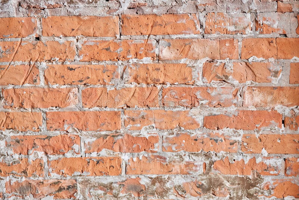 Old Brick Wall, Old Texture of Redstone Blocks Closeup Stock Photo ...