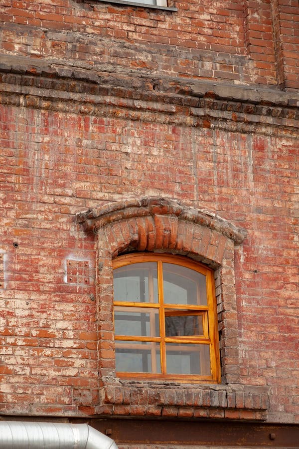 Old brick wall and windows stock photo. Image of outside - 127769456