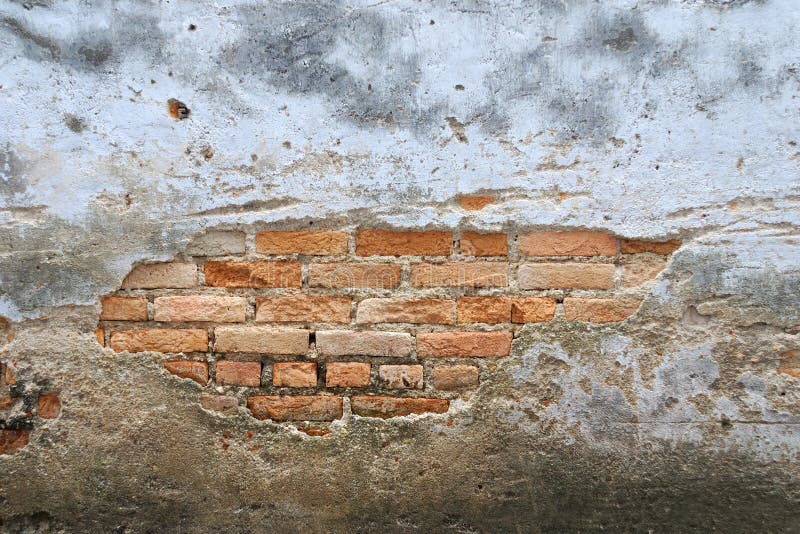 Old Worn Down Brick Wall stock image. Image of clay, peeling - 19826519