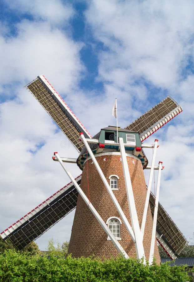 The old brick windmill stock photo. Image of holland - 40555584