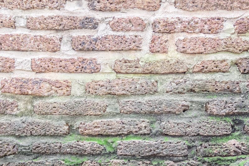 Old Bricks Decorative on Cement Wall Background Stock Photo - Image of ...
