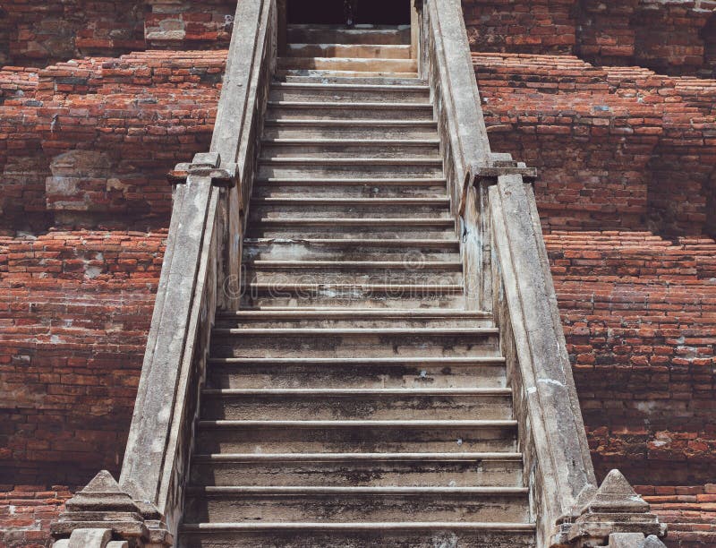 Staircase of the Ancient Hindu Temple Leading Up. the Ruins of a ...