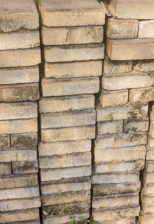Old Bricks Used for Construction, Stack of Old Bricks Stock Photo ...
