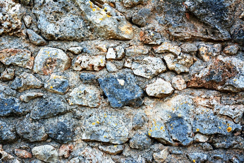 Old Bricks Wall Pattern. Medieval Stone Wall. Stock Image - Image of ...