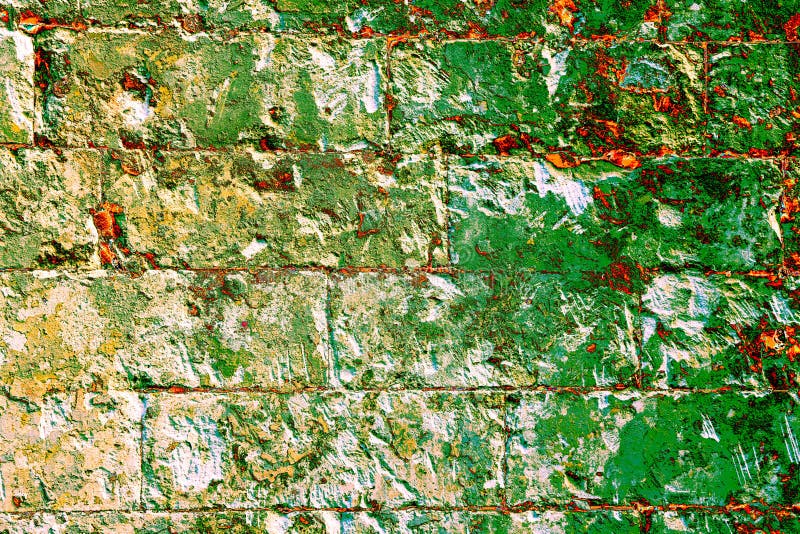 Old Brickwork Covered with Peeling Plaster, Brick and Cement at the ...